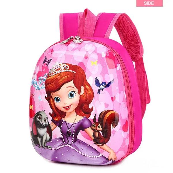 Cartoon Princess Design Kids Hard Shell Backpack for Girls/Boys ...