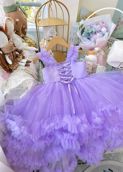 Buy Little Girls' Wedding Corset Back Long Pageant Gowns Online ...