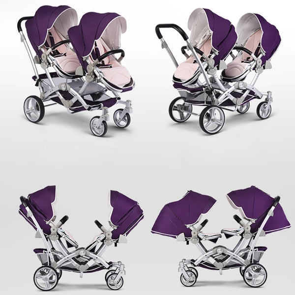 Buy Light And Shock Proof Folding Luxury Twin Baby Stroller – Children ...