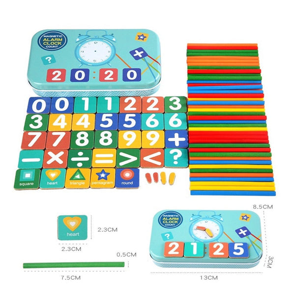 Kids Magnetic Digital Counting Wood Sticks Game | Educational Toys ...